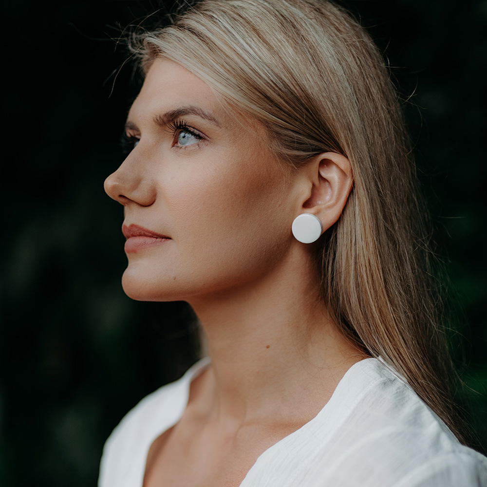 Wear Me 2 Ways Porcelain & Leather 3cm – White & Pink – Olive Coral